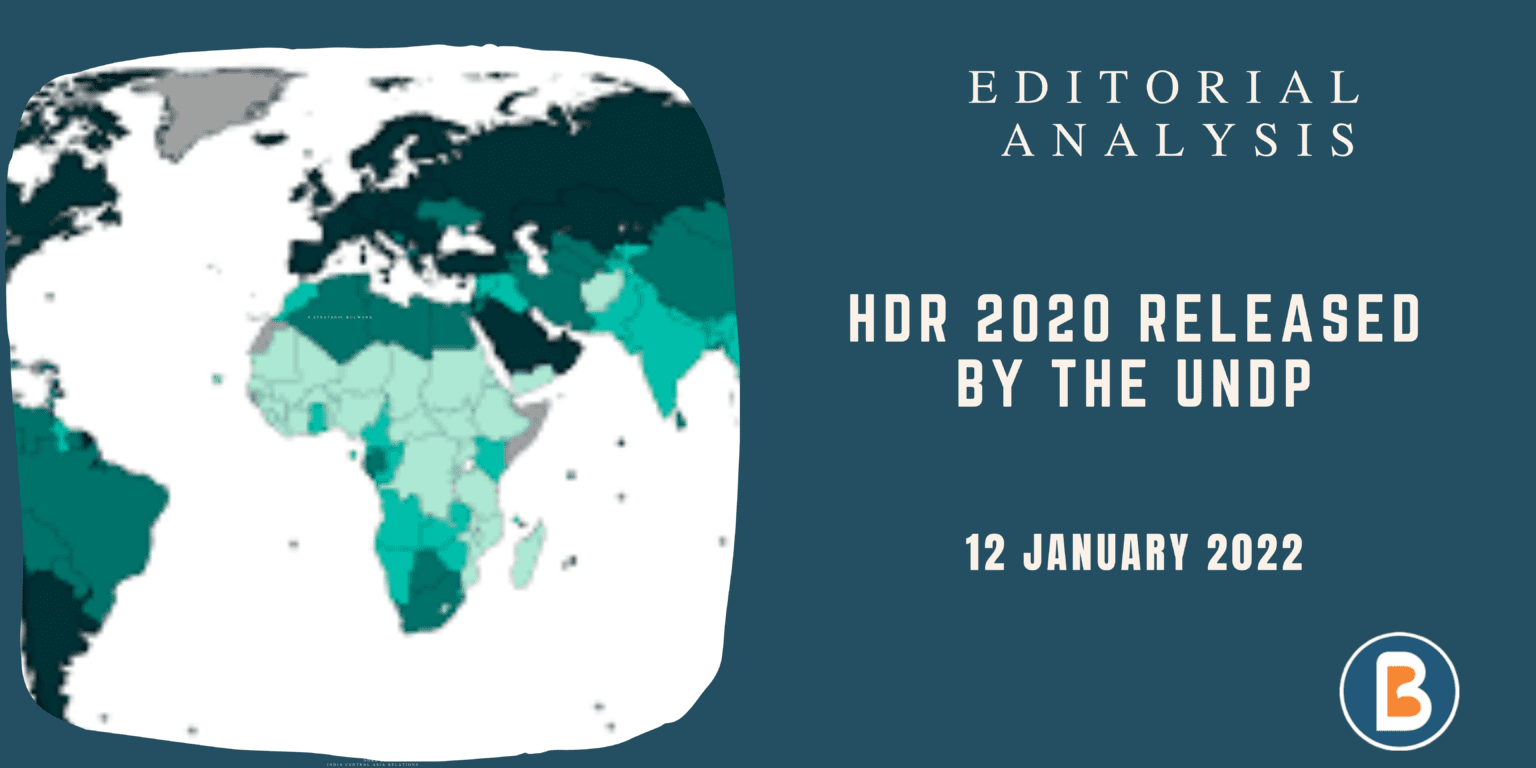 HDR 2020 RELEASED BY THE UNDP - Believers IAS Academy