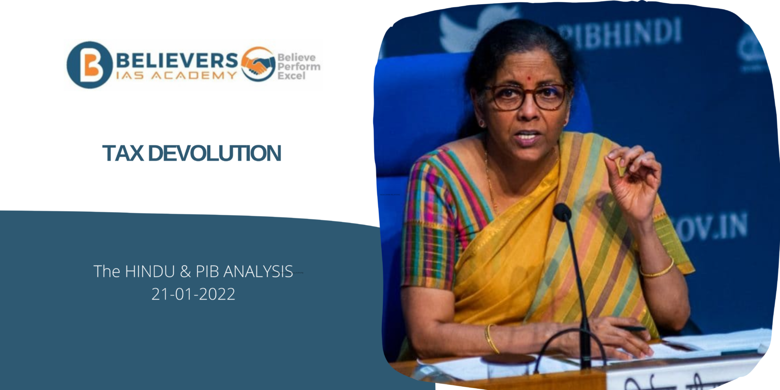 Tax devolution - Believers IAS Academy