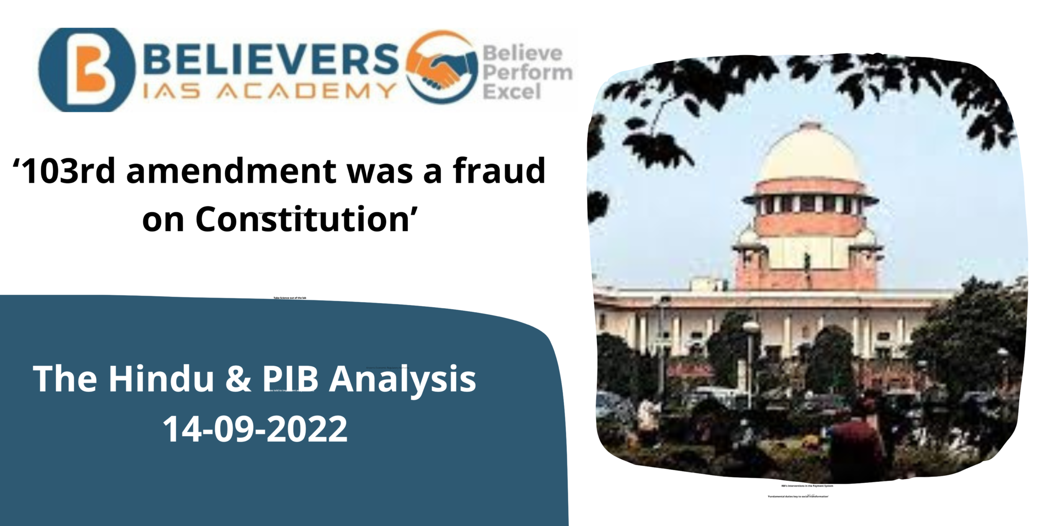 ‘103rd Amendment was a Fraud on Constitution’ - Believers IAS Academy