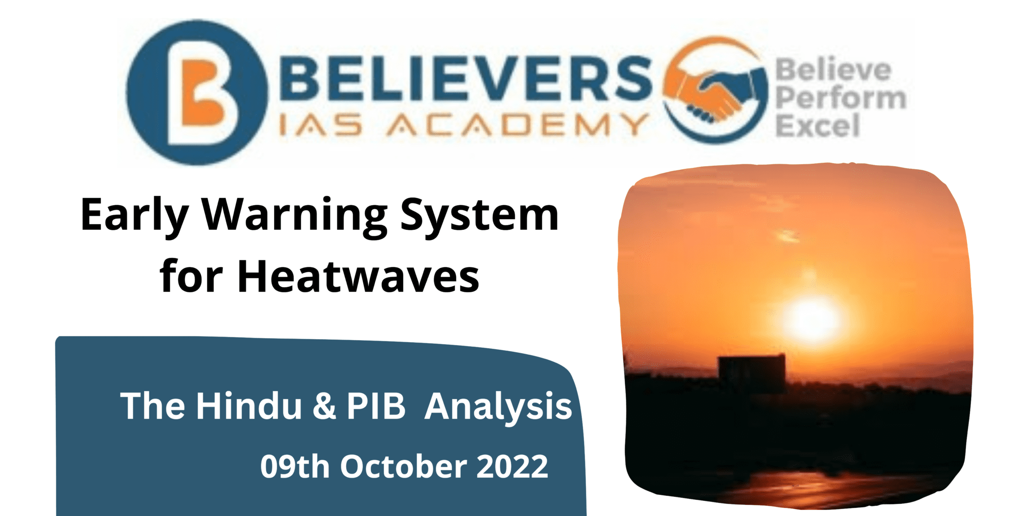 Early Warning System for Heatwaves - Believers IAS Academy