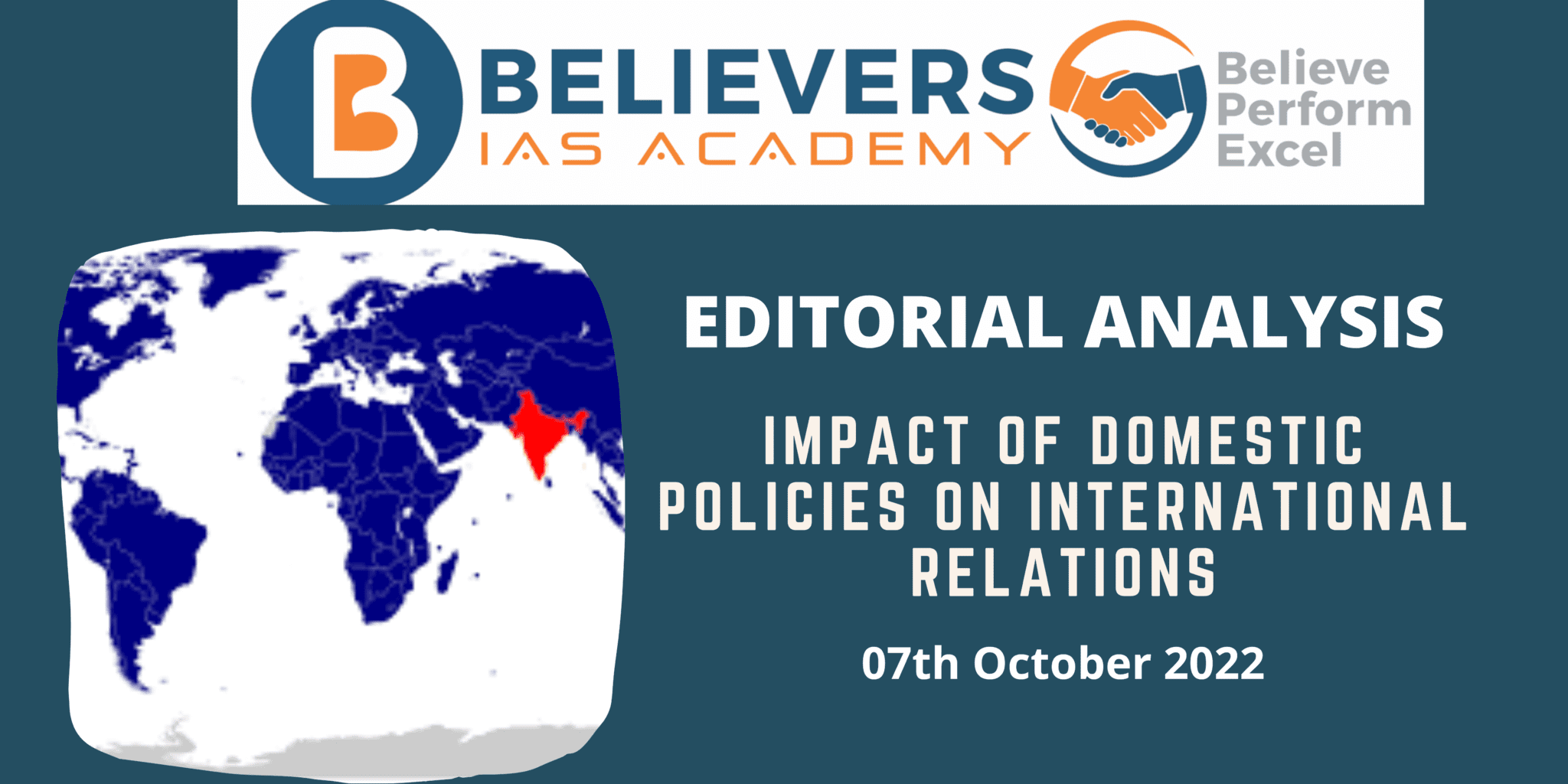 Impact of Domestic Policies on International Relations - Believers IAS ...