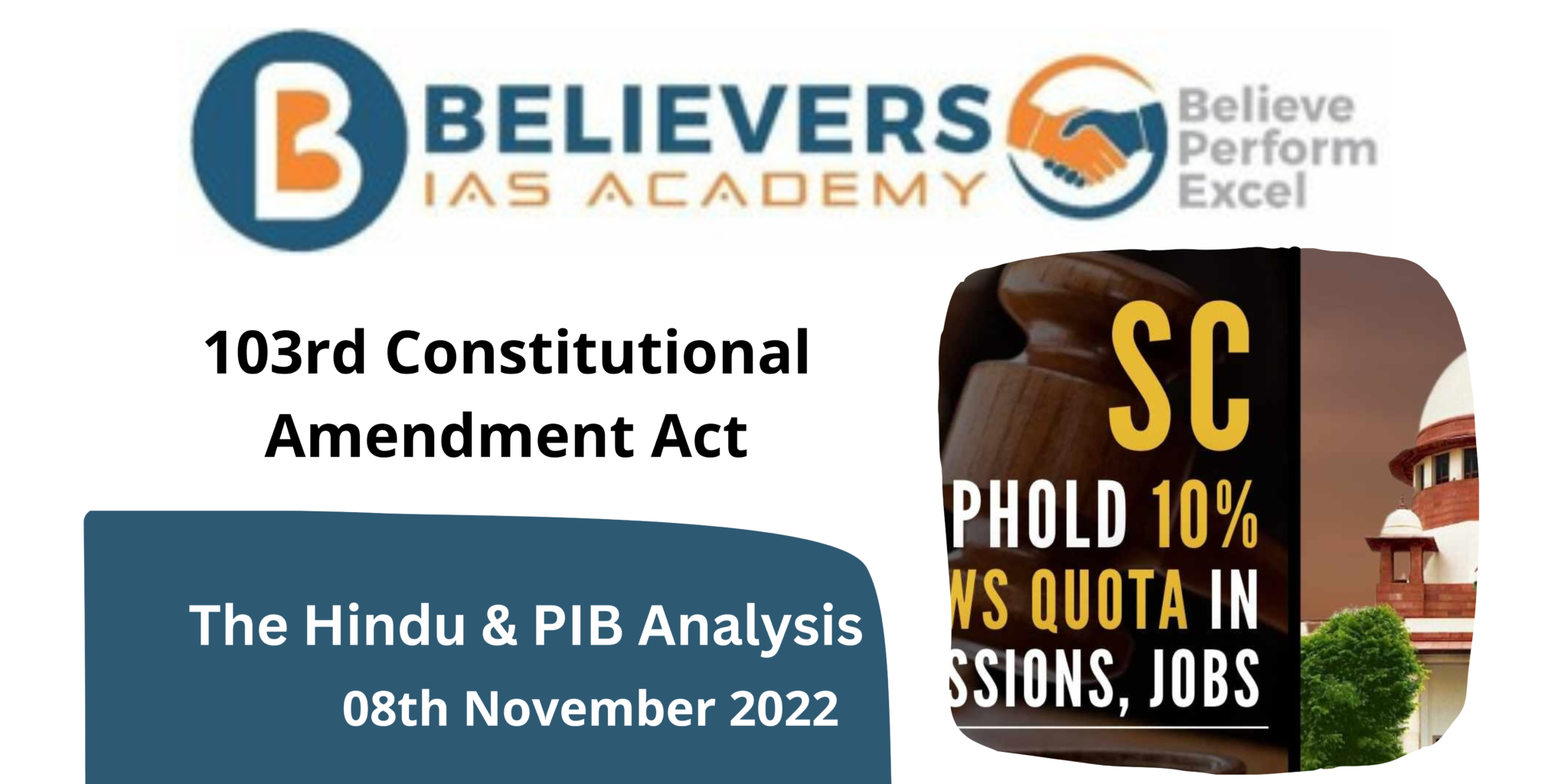 The 103rd Constitutional Amendment Act - Believers IAS Academy