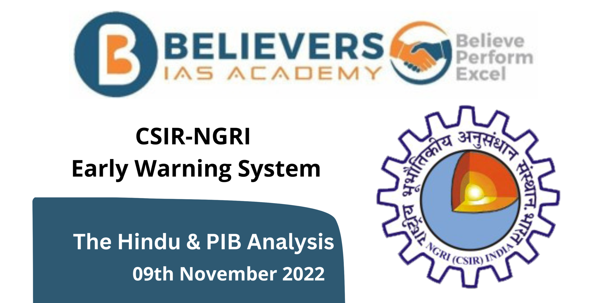 CSIR-NGRI Early Warning System - Believers IAS Academy