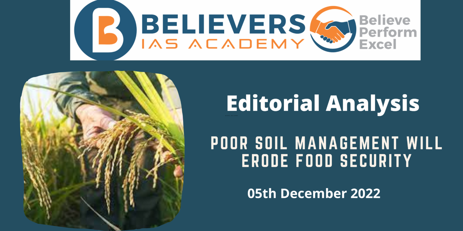 Soil Quality and Food Security - Believers IAS Academy