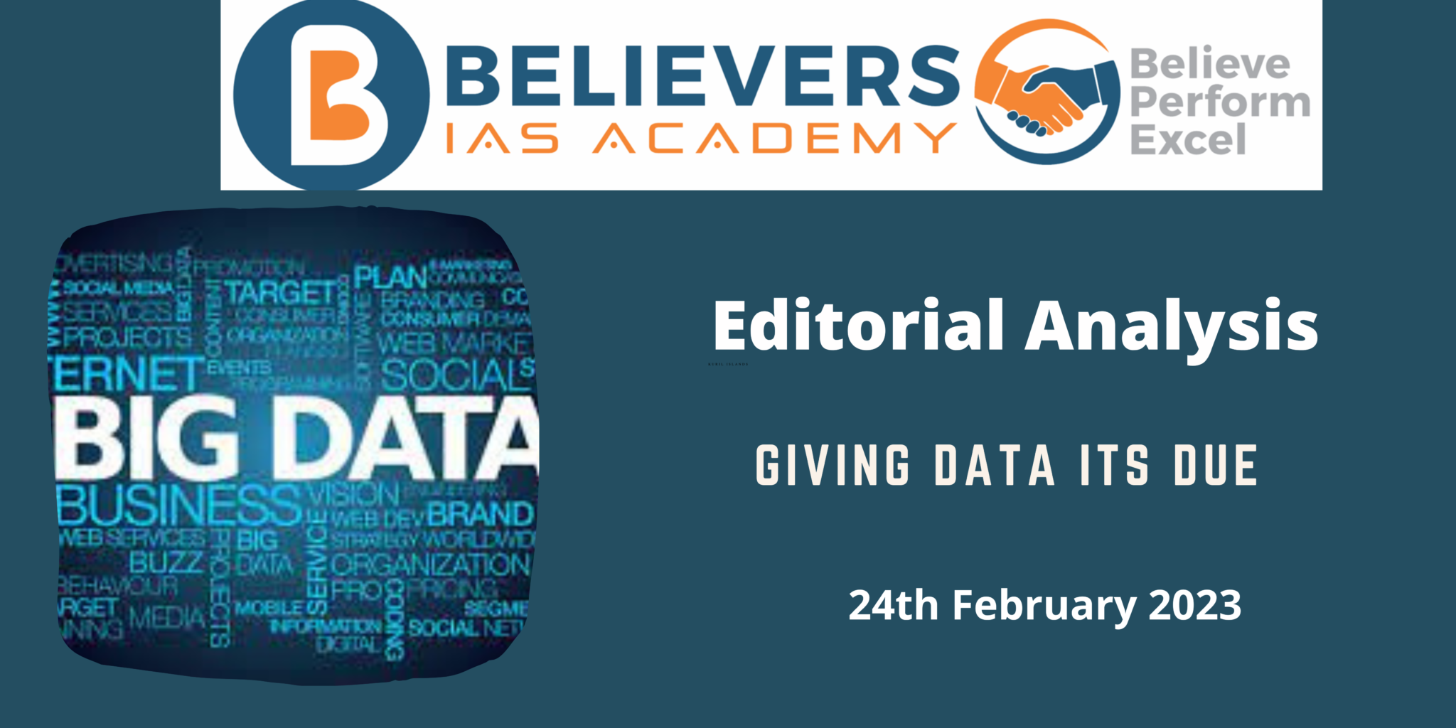GIVING DATA ITS DUE - Believers IAS Academy