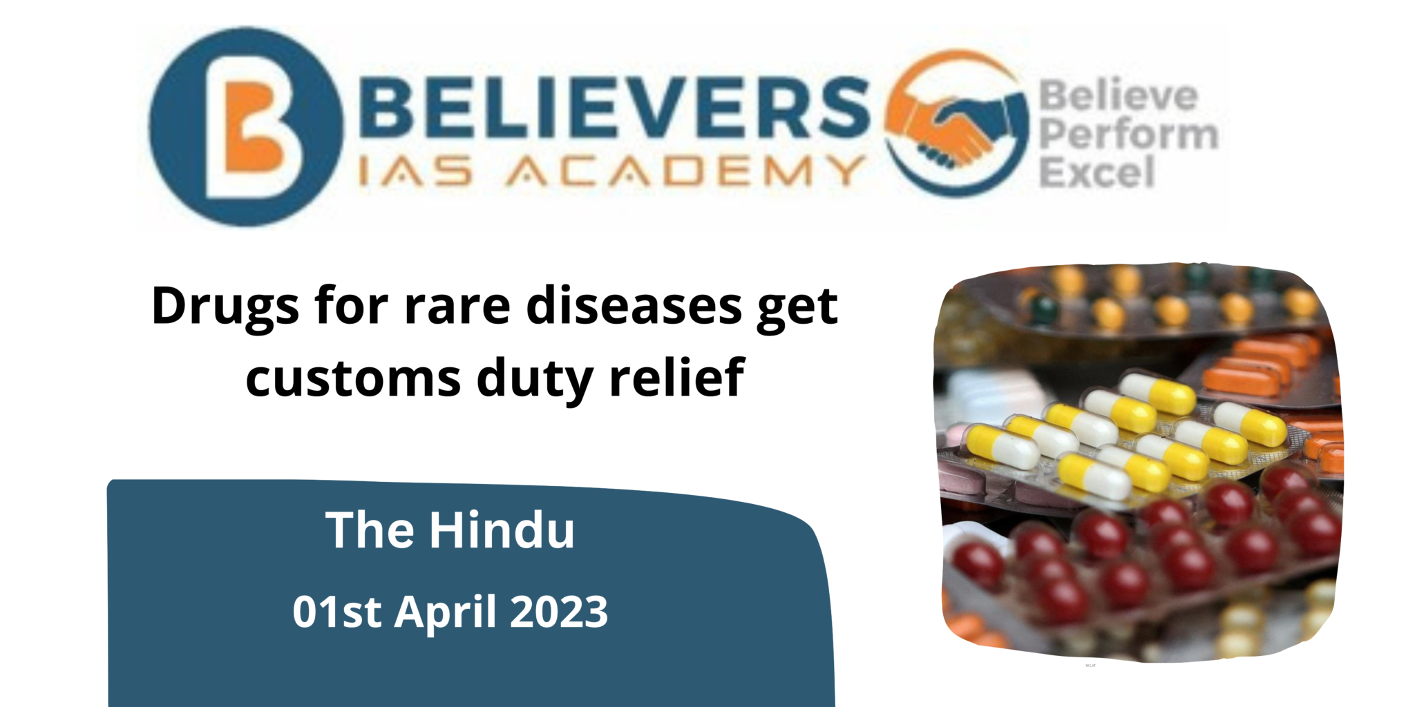Drugs for rare diseases get customs duty relief - Believers IAS Academy