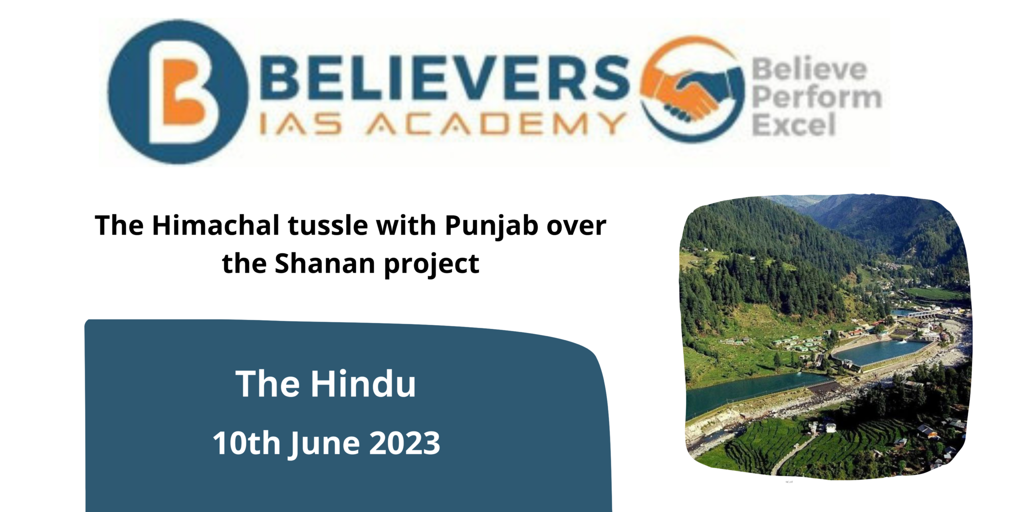 The Himachal tussle with Punjab over the Shanan project - Believers IAS ...