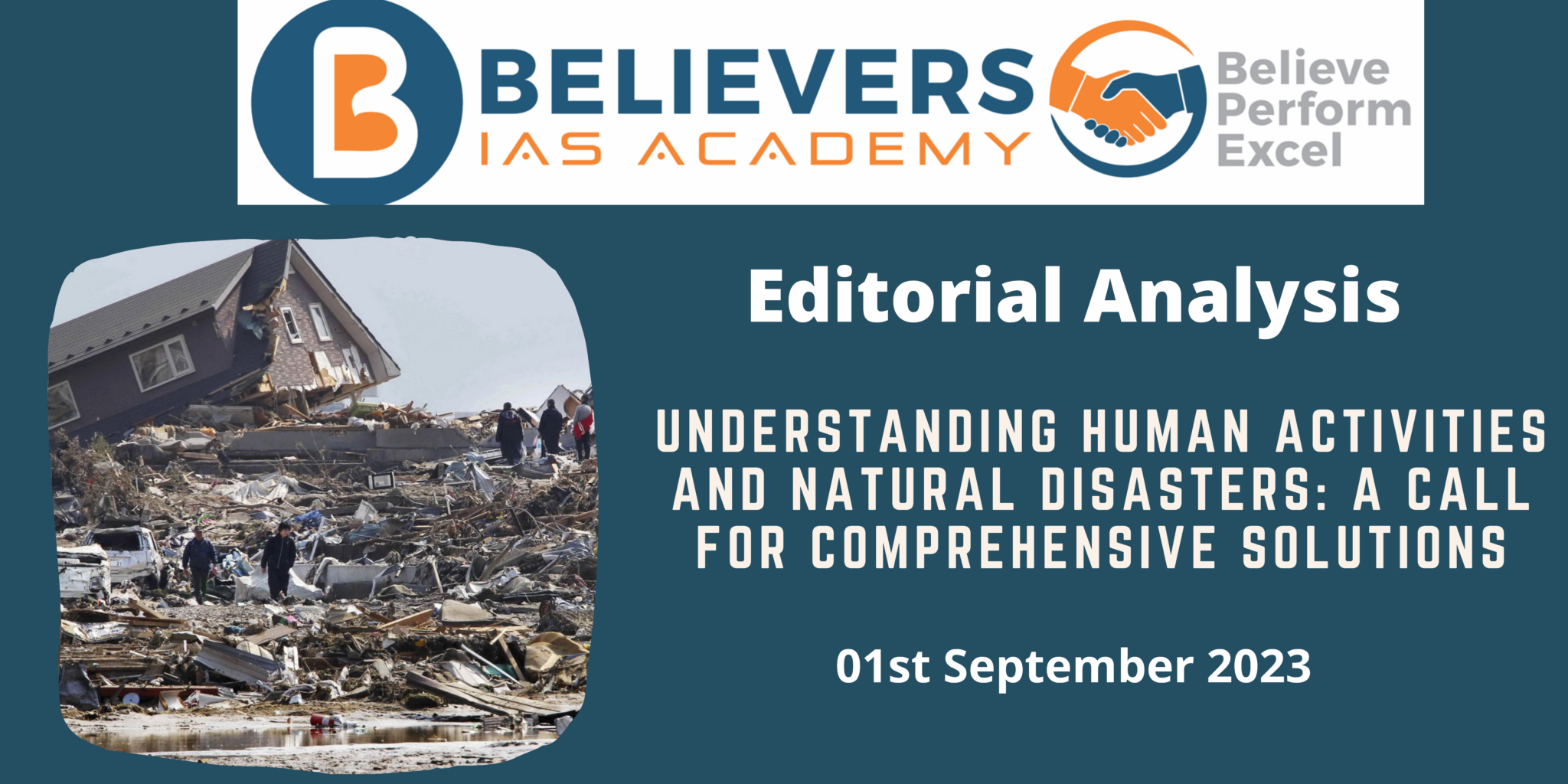 Understanding Human Activities and Natural Disasters: A Call for ...