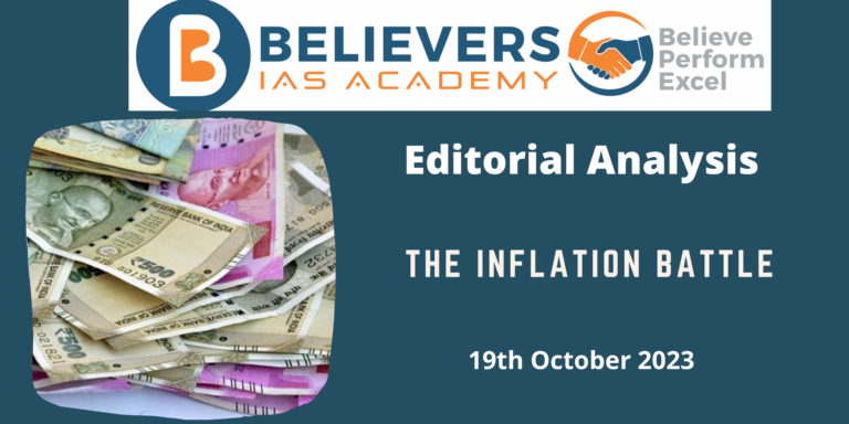 The Inflation battle - Believers IAS Academy