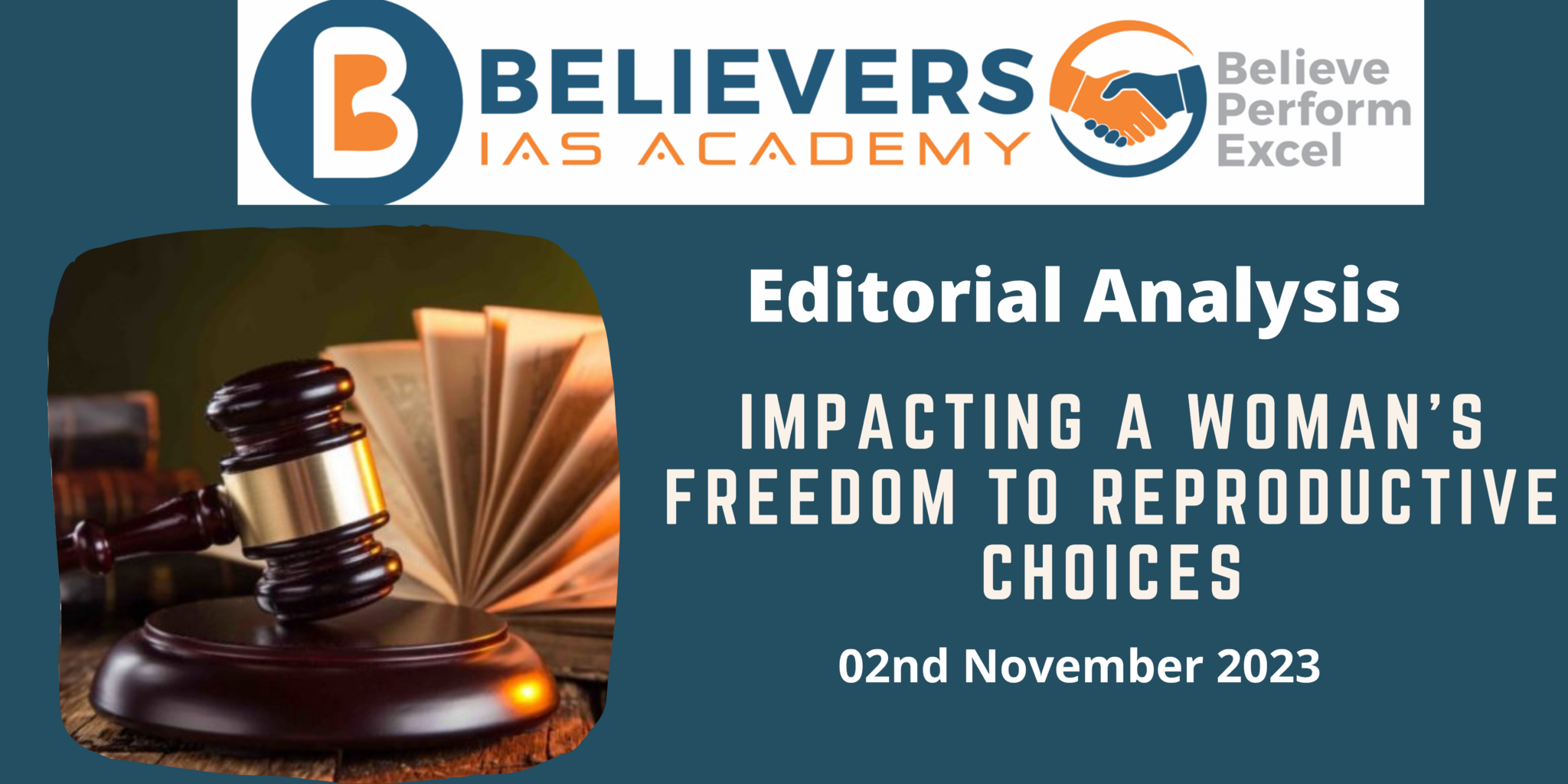Impacting a woman’s freedom to reproductive choices - Believers IAS Academy
