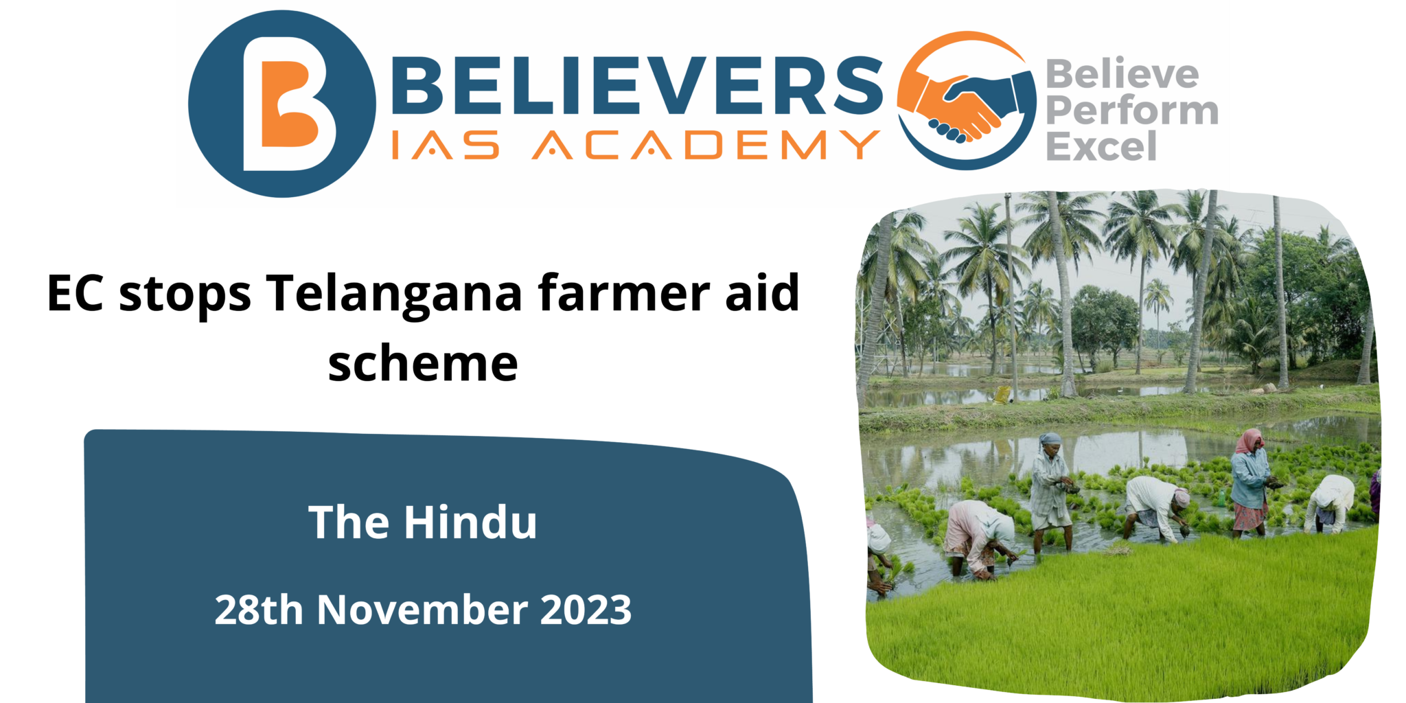 EC stops Telangana farmer aid scheme - Believers IAS Academy EC stops ...