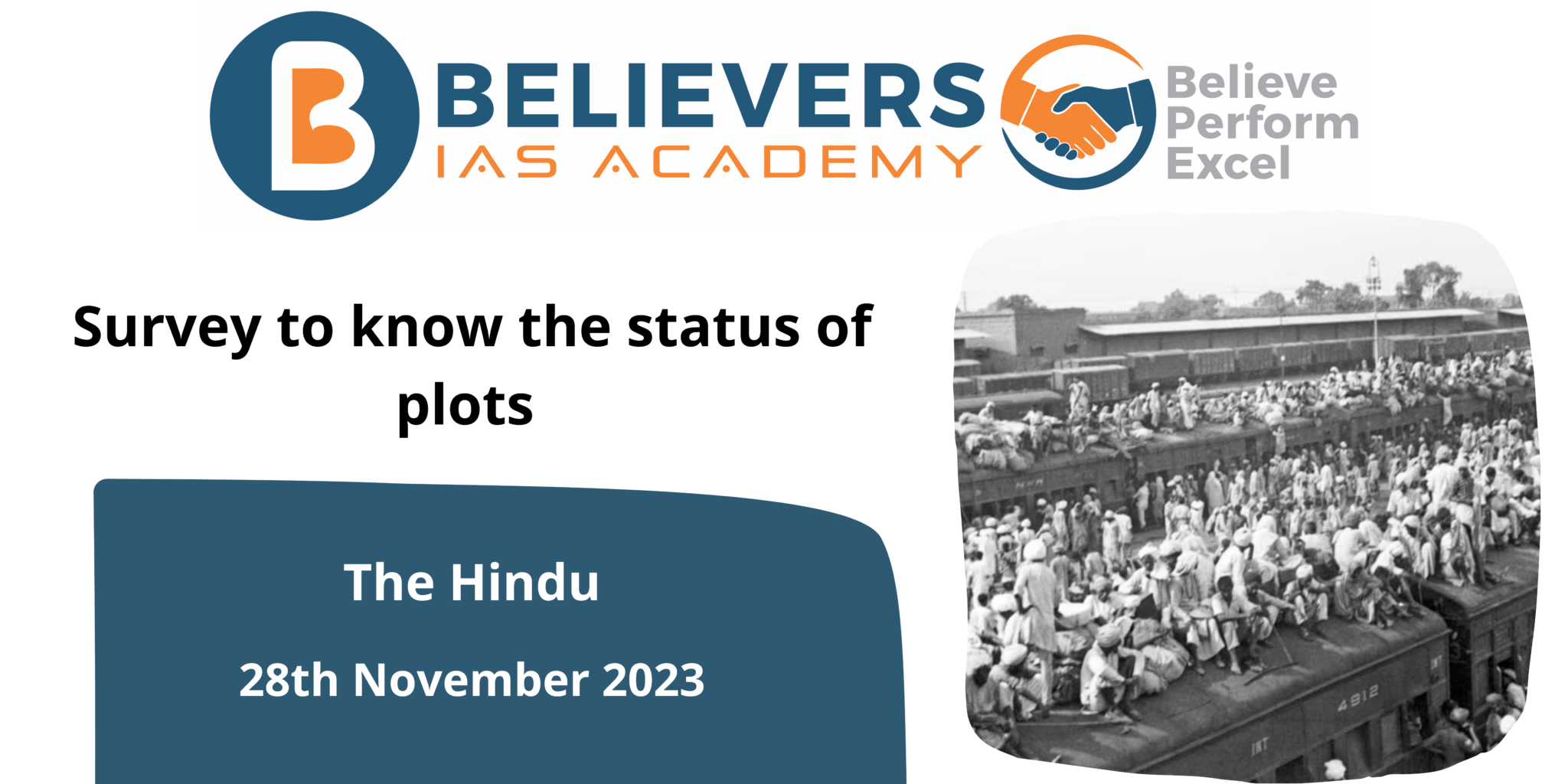 Survey to know the status of plots - Believers IAS Academy Survey to ...
