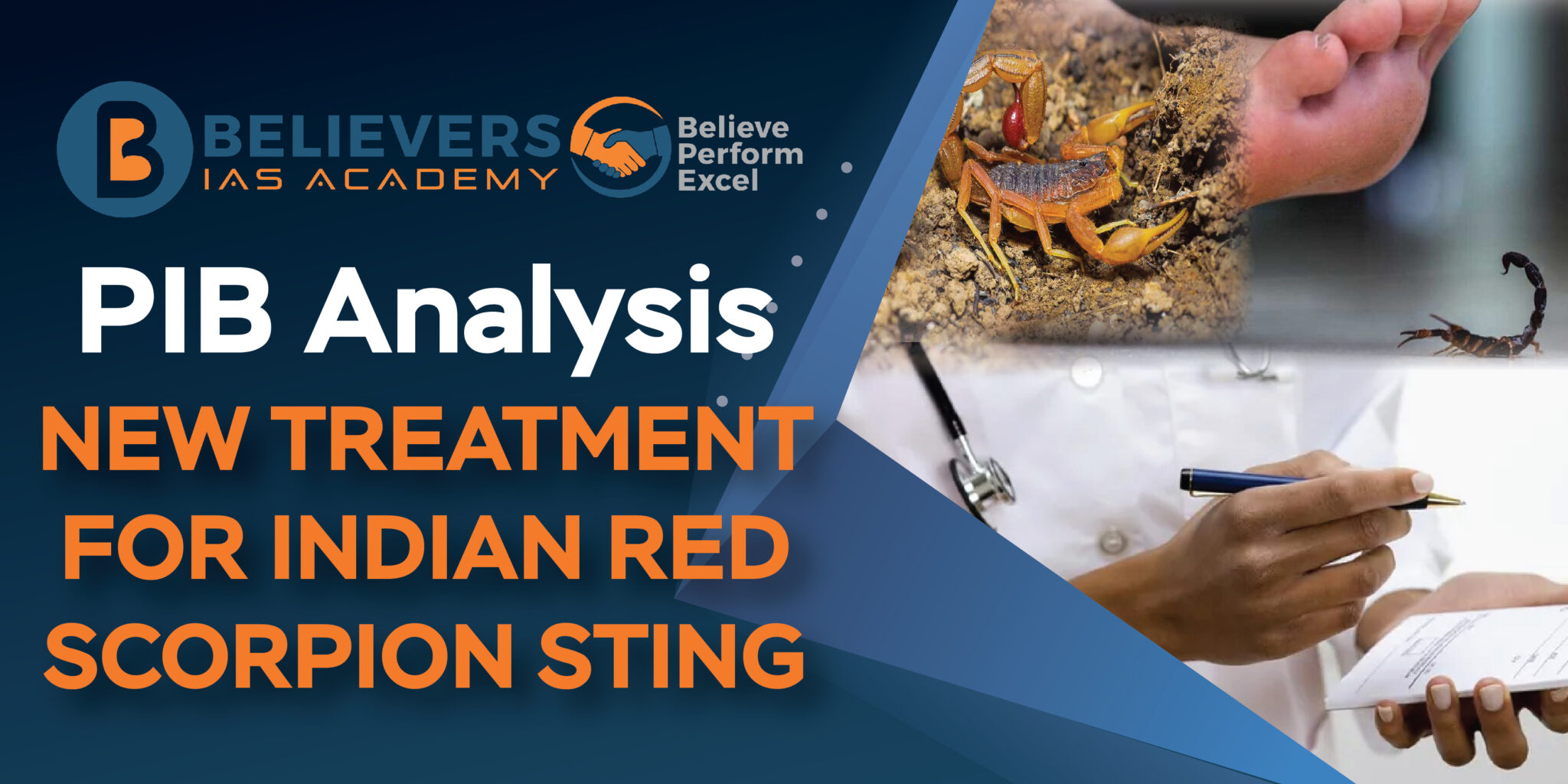 New Treatment for Indian Red Scorpion Sting - Believers IAS Academy