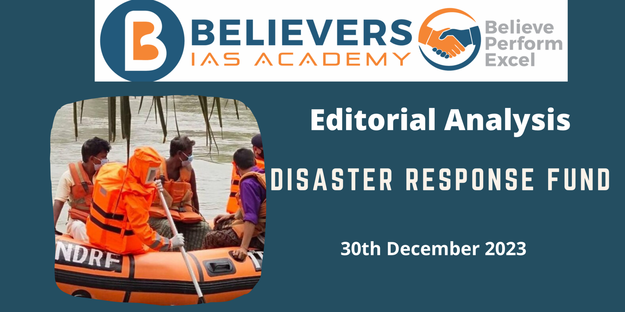 Disaster Response Fund - Believers IAS Academy