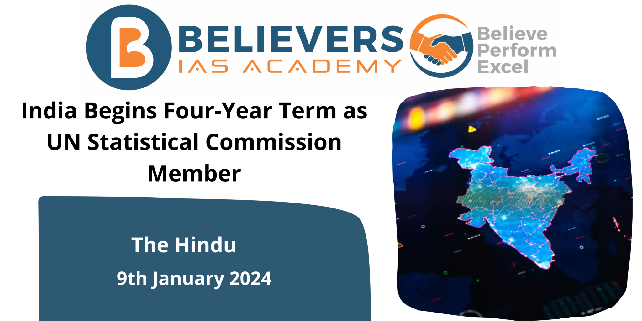 India Begins Four-Year Term as UN Statistical Commission Member - Believers IAS Academy