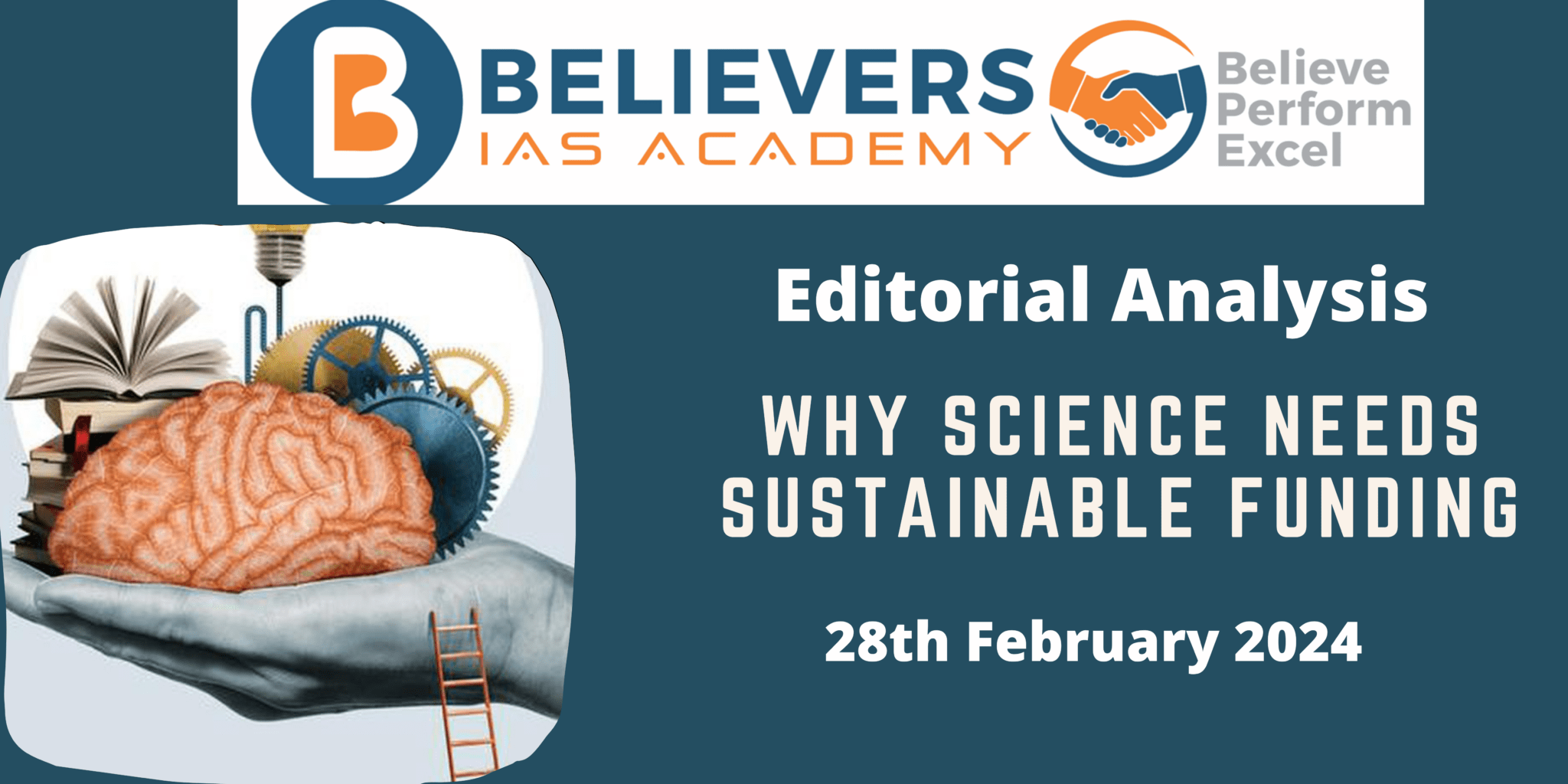 Why science needs sustainable funding - Believers IAS Academy
