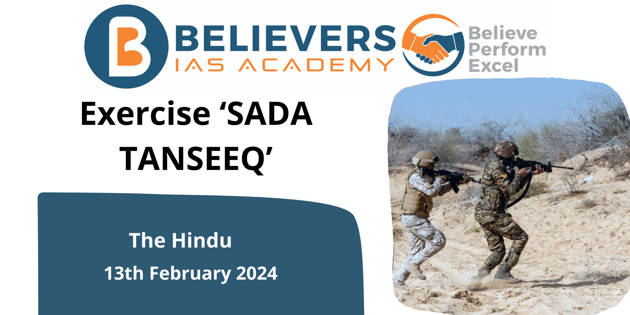 Exercise ‘SADA TANSEEQ’ - Believers IAS Academy