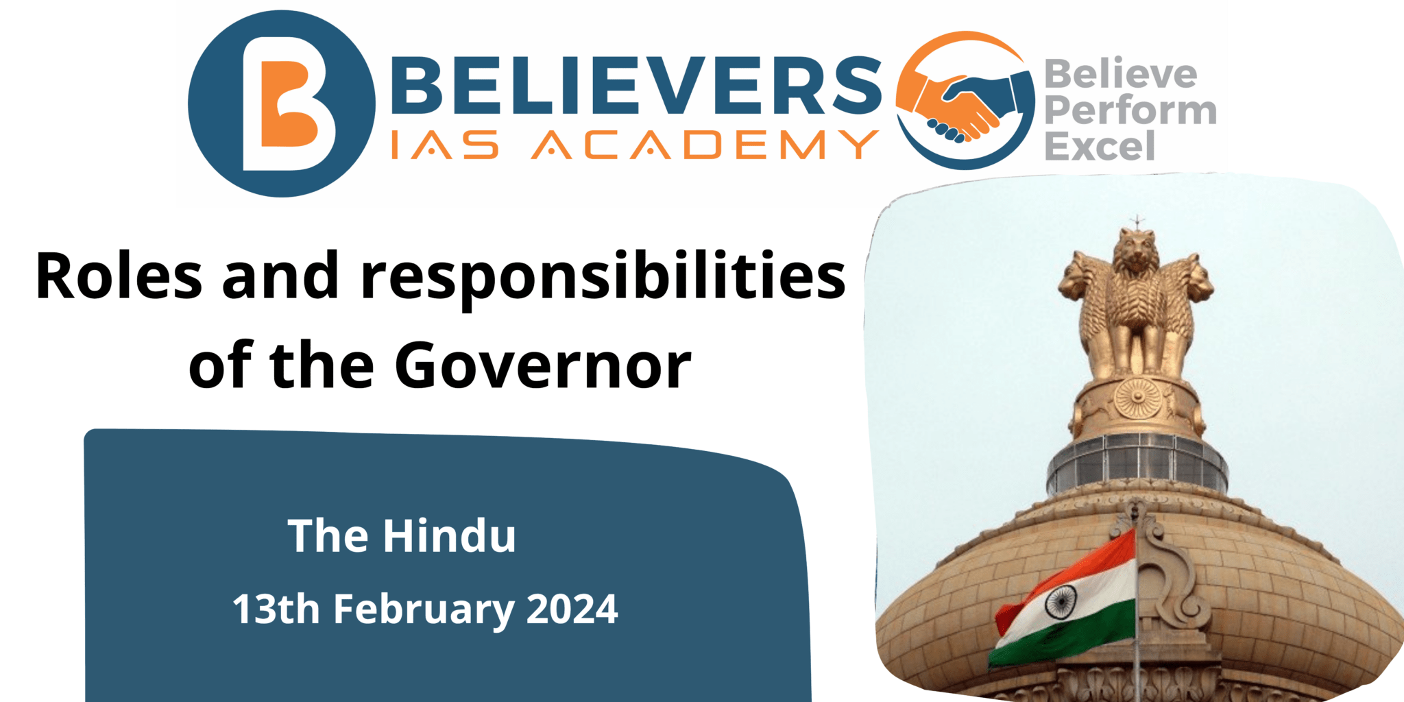 Roles and responsibilities of the Governor - Believers IAS Academy