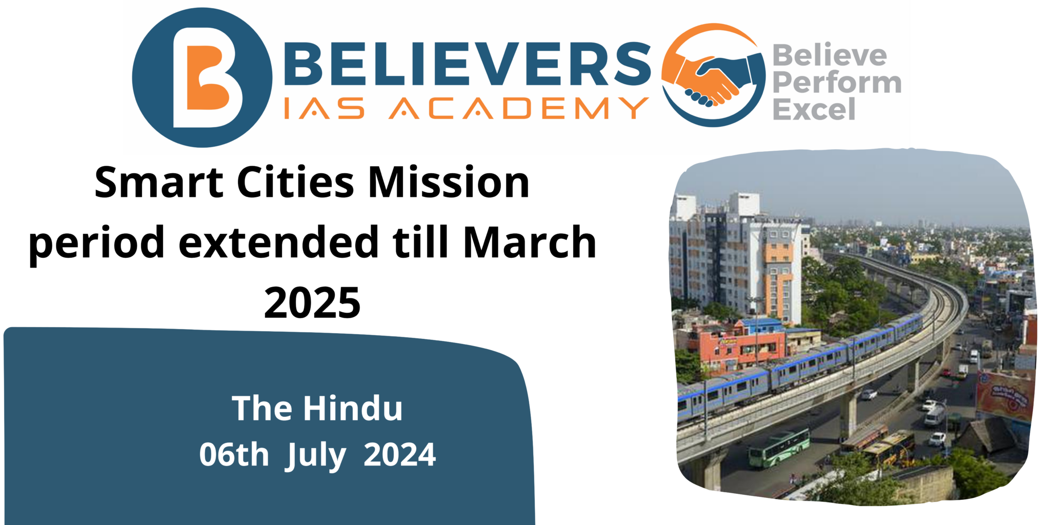 Smart Cities Mission period extended till March 2025 - Believers IAS ...